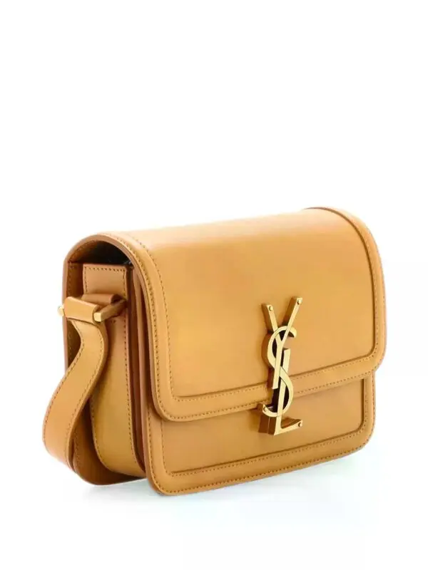 Saint Laurent Solferino Leather Small Crossbody Bag - Brown