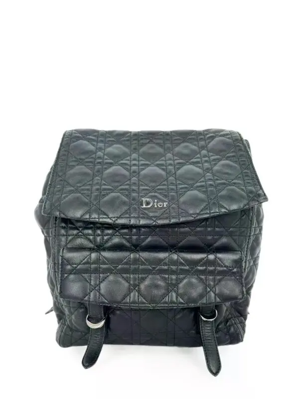 Dior Cannage Quilted Lambskin Backpack - Black