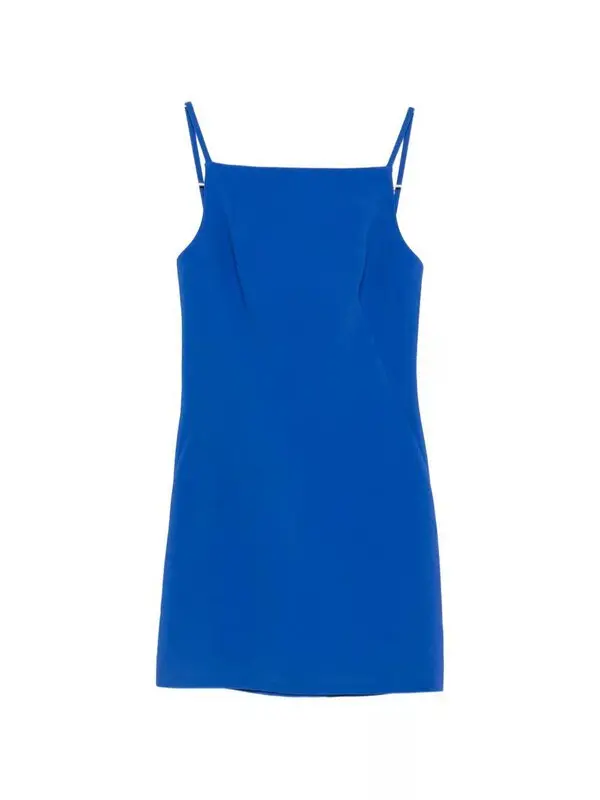 Givenchy Square-neck Spaghetti-strap Mini Dress - Blue