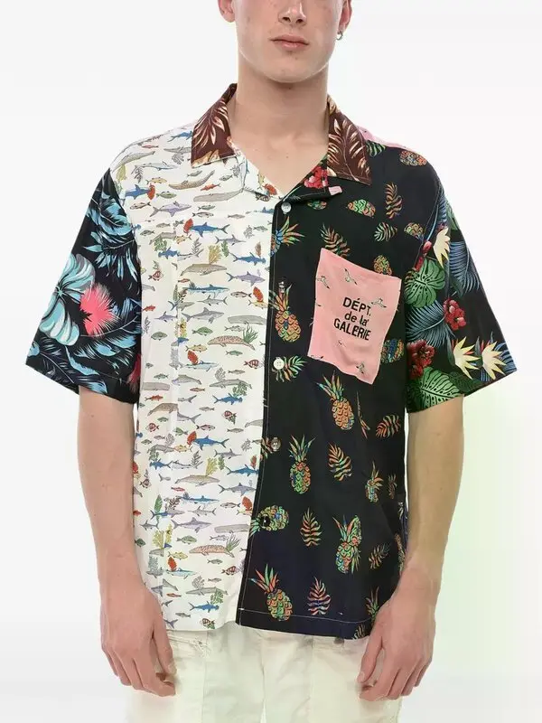 GALLERY DEPT. Patchwork Short-sleeve Shirt - Black