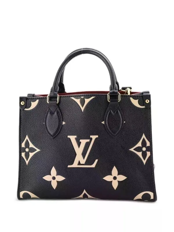 LOUIS VUITTON Onthego Bicolor Monogram Empreinte Giant Pm Tote Bag - Black