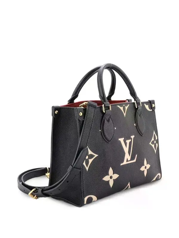 LOUIS VUITTON Onthego Bicolor Monogram Empreinte Giant Pm Tote Bag - Black