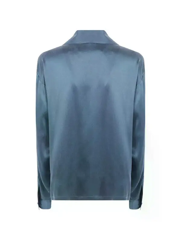 TOM FORD Silk Satin Polo Shirt With Embroidered Logo