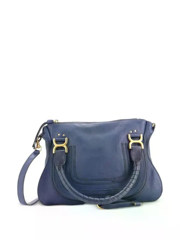 Chloé Marcie Leather Medium Shoulder Bag - Blue
