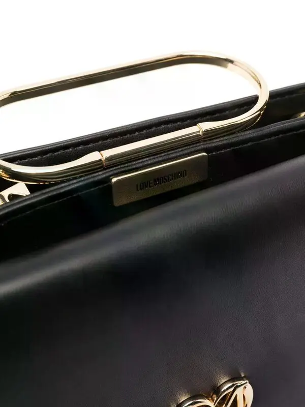 Moschino Logo Plaque Clutch Bag