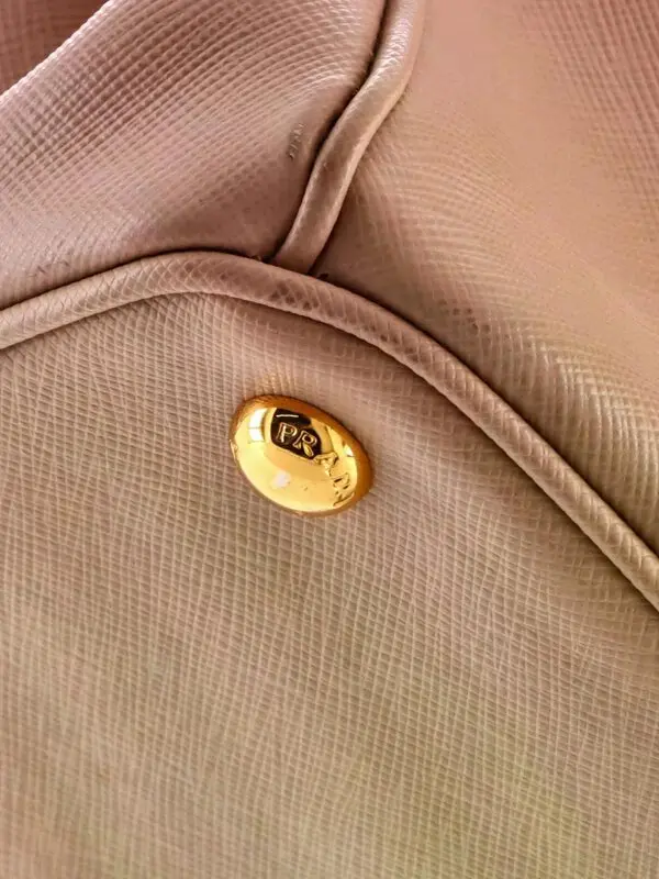 Prada Saffiano Leather Tote Bag - Neutrals