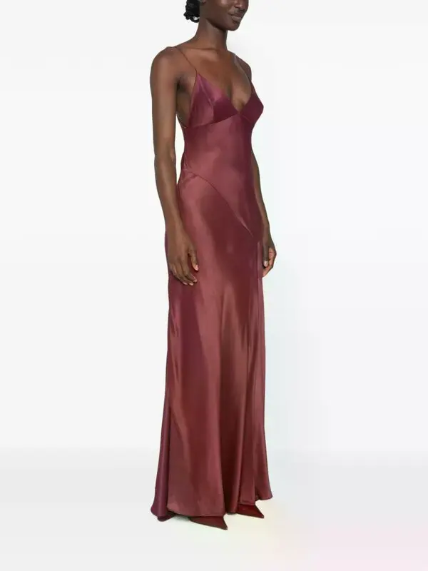 Alberta Ferretti Side-slit V-neck Maxi Dress