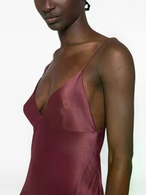Alberta Ferretti Side-slit V-neck Maxi Dress