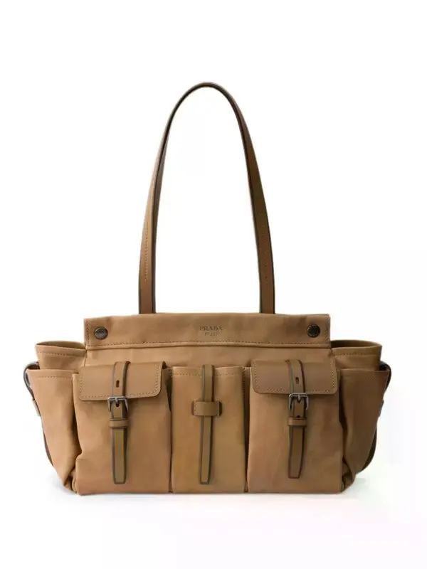 Prada Route Large Leather Tote Bag