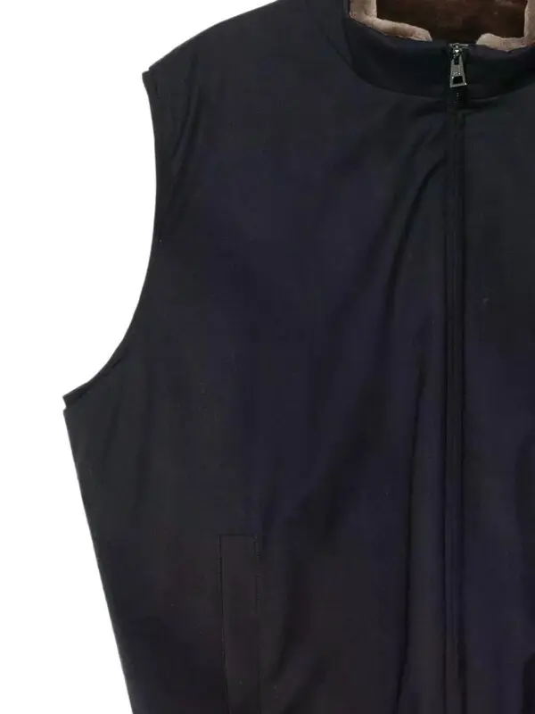 MANZONI 24 Zip-up Gilet With Fur Trim