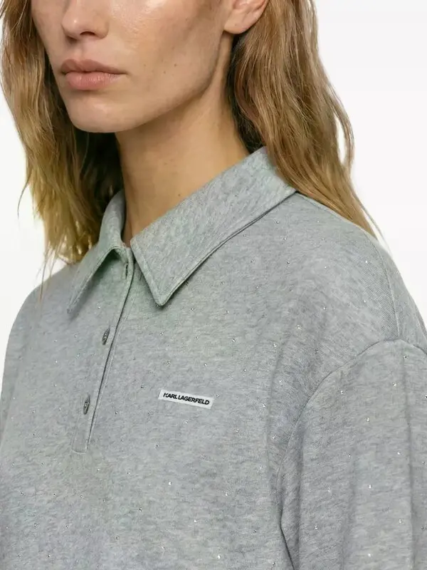 Karl Lagerfeld Rhinestone Loungewear Sweatshirt