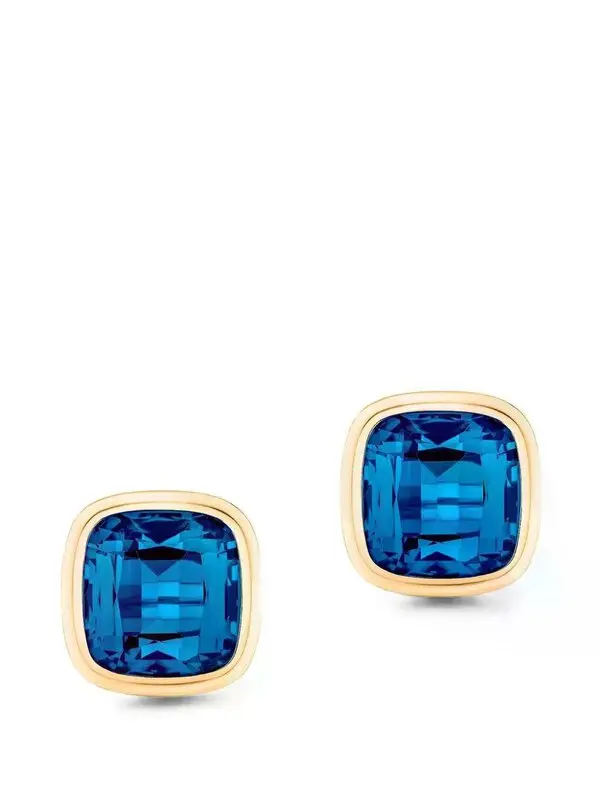 Goshwara Manhattan Blue Topaz Stud Earrings