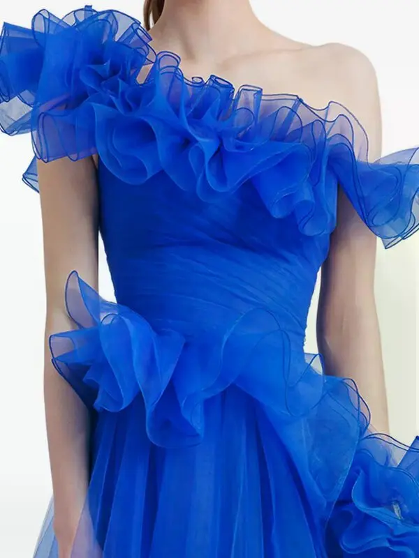GEMY MAALOUF Ruffled One-shoulder Dress