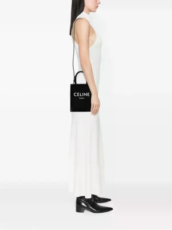 Celine 2020 Mini Canvas Vertical Cabas Tote Satchel