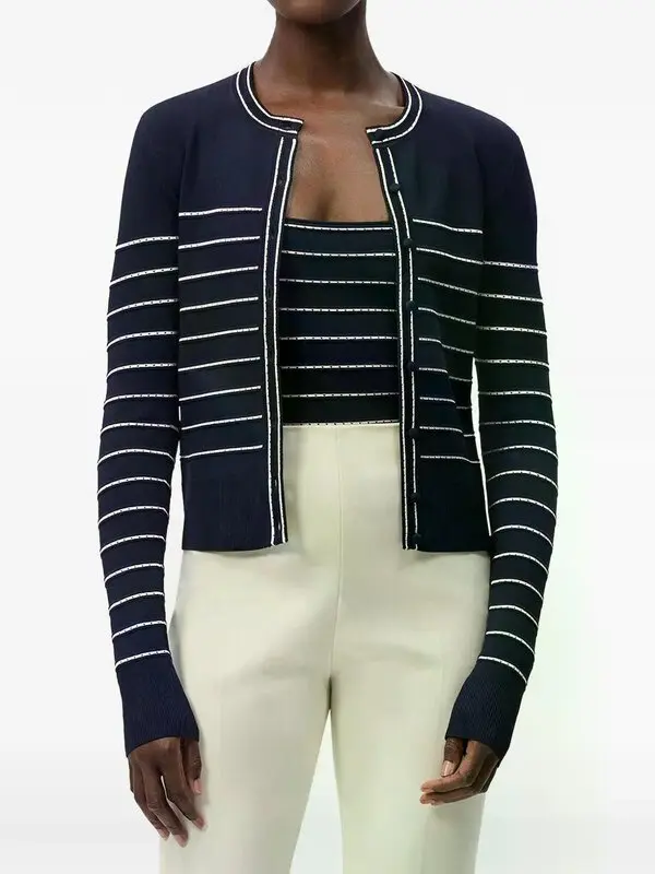 Adam Lippes Faye Horizontal-stripe Cardigan