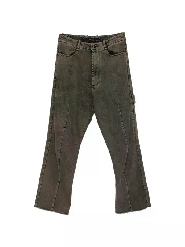Masnada Acid Wash Frayed Hem Jeans