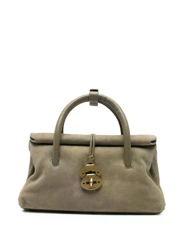 ZANELLATO Small Dotta Nubuck Leather Tote Bag - Green