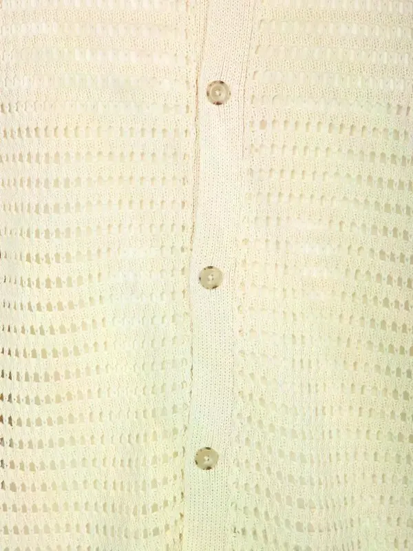 Commas Crochet-knit Flower-patch Shirt
