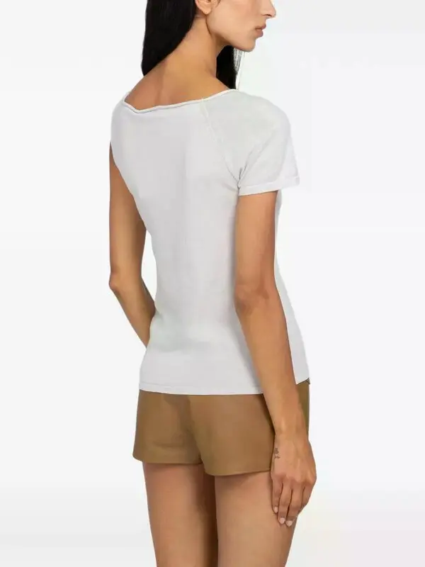 Paloma Wool Asymmetric Button-detail Knit Top