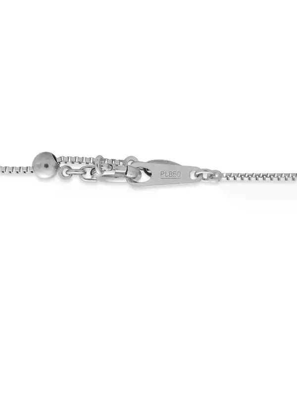 LB EXCLUSIVE Platinum Pear-cut Diamond Pavé Necklace - Silver