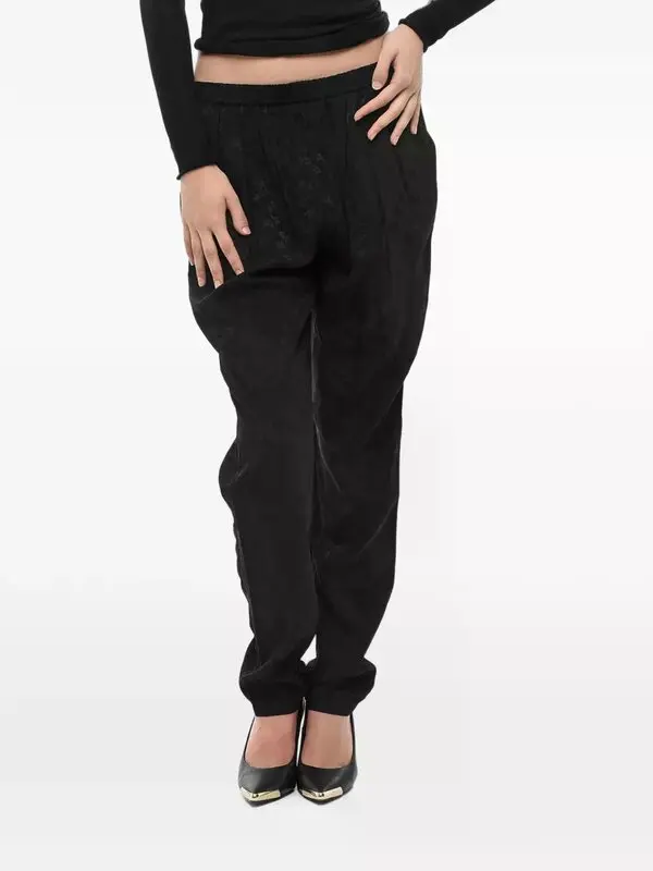 Stella McCartney Christine Floral-jacquard Trousers - Black