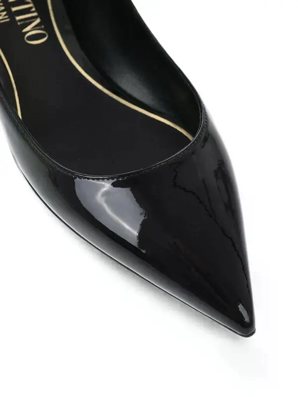 Valentino Garavani One Stud Pointed-toe Ballet Flats