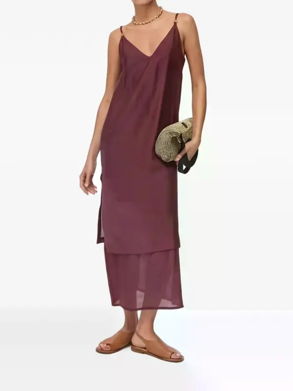 OTTOD'AME Layered Spaghetti Strap Maxi Dress