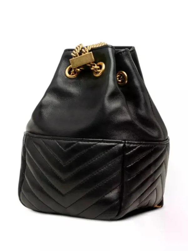 Saint Laurent Mini Chevron Lambskin Joe Bucket Bag