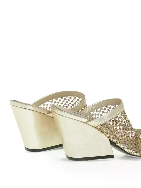 Stella McCartney Rhinestone-embellished Mesh Sandals