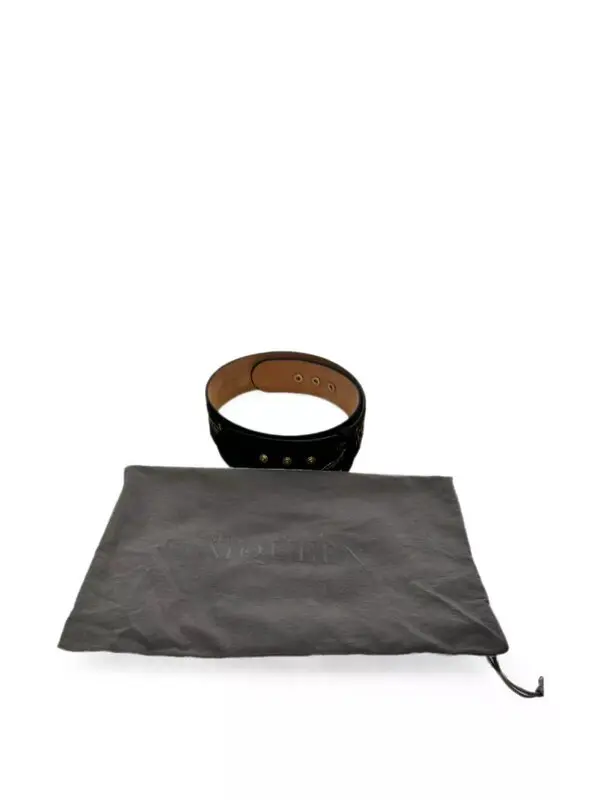 Alexander McQueen Embellished Suede Belt