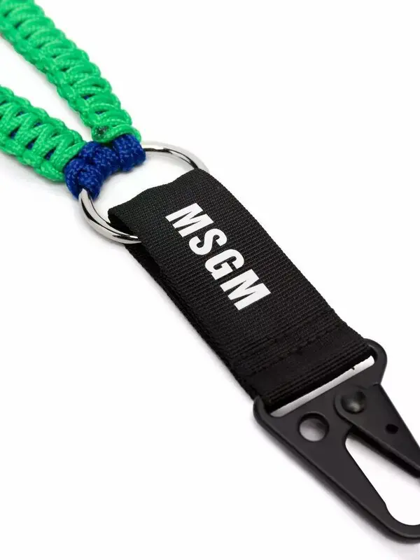 MSGM Logo Print Lanyard Keychain
