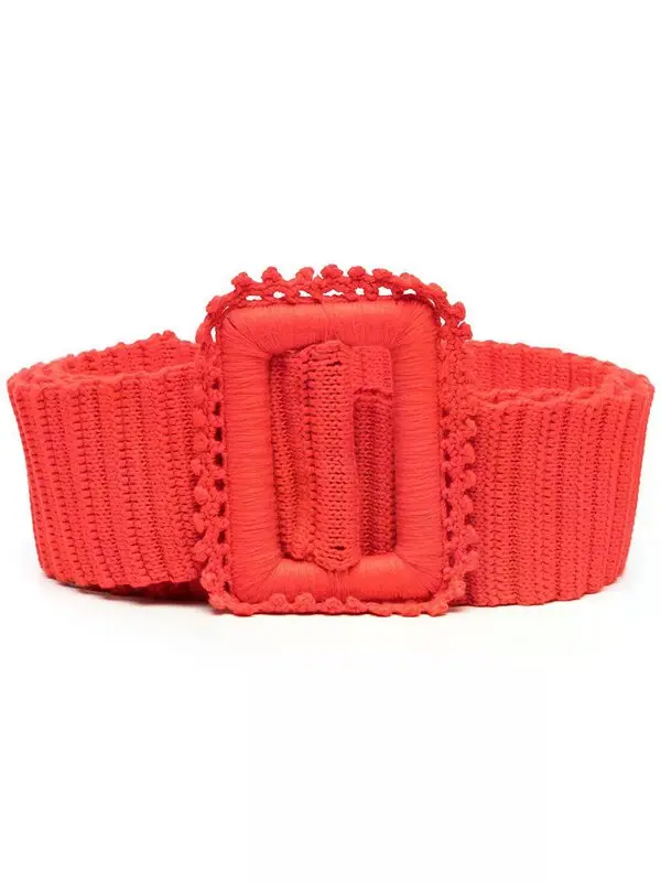 MSGM Knitted-style Belt - Red