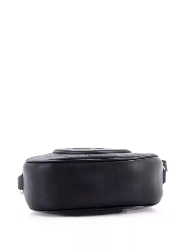 Gucci Blondie Nm Round Camera Bag Diagonal Quilted Leather Crossbody Bag - Black