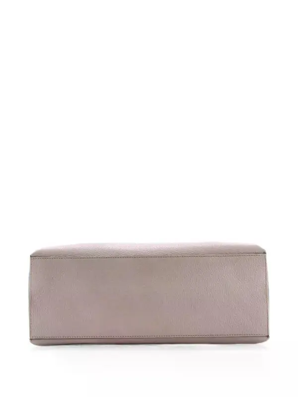 Gucci Bamboo Daily Top Handle Bag Leather Medium Satchel - Grey