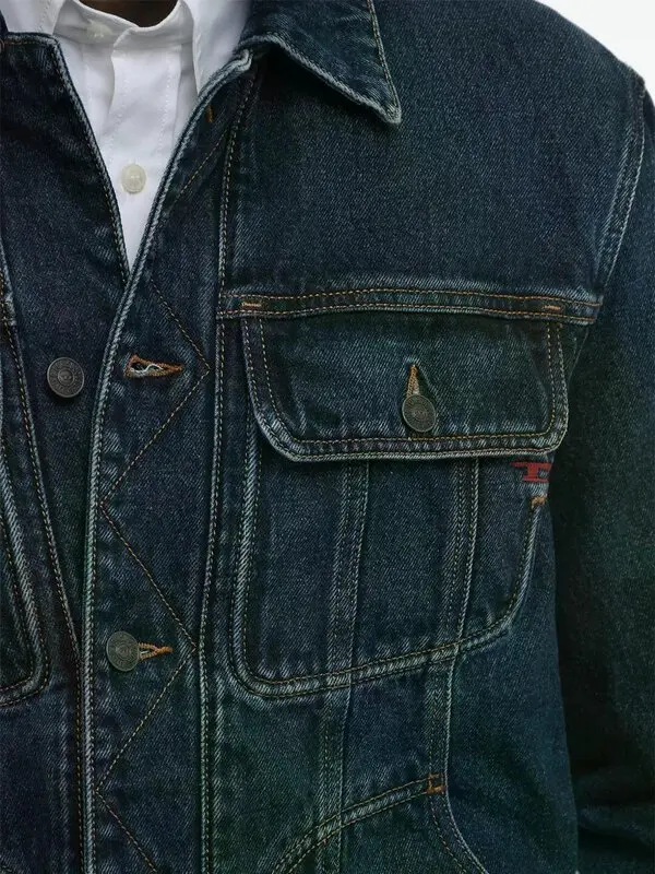 DIESEL® Contrast-stitch Denim Jacket