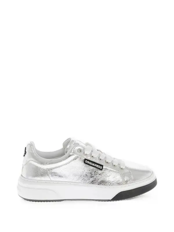 Dsquared2 Metallic Textured Leather Sneakers