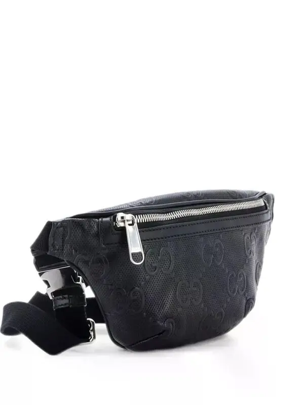 Gucci Gg Embossed Perforated Leather Small Belt Bag