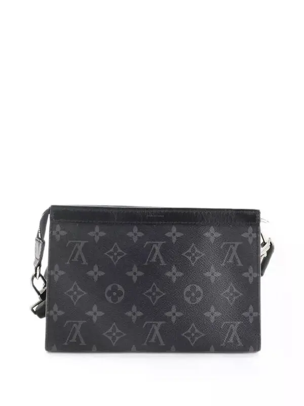 LOUIS VUITTON Gaston Wearable Wallet Monogram Eclipse Canvas Crossbody Bag