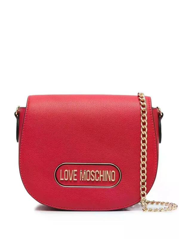 Moschino Logo-plaque Satchel Bag - Red
