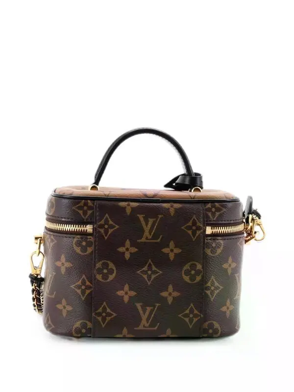 LOUIS VUITTON Vanity Handbag Reverse Monogram Canvas Pm Satchel