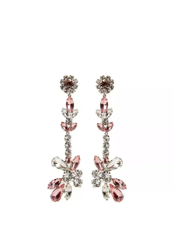 Erdem Crystal-embellished Floral Earrings