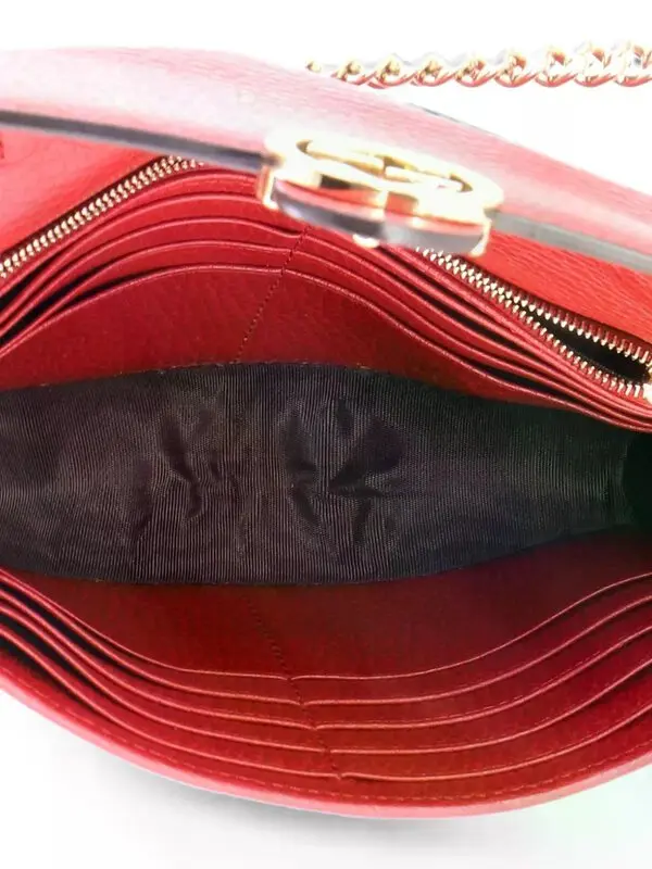Gucci Interlocking Wallet On Chain Leather Crossbody Bag
