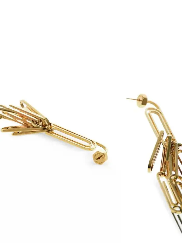 Off-White Maxi Paperclip-shaped Earrings