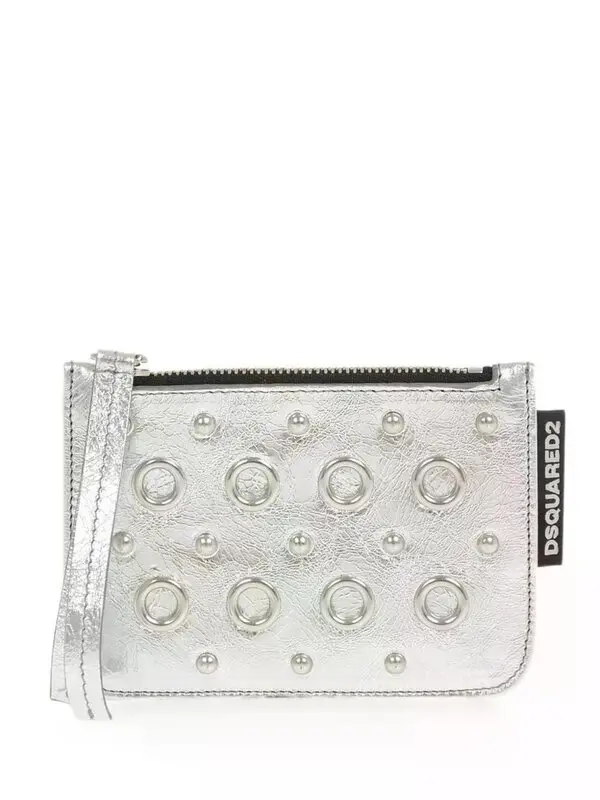 Dsquared2 Eyelet-embellished Studded Card Holder