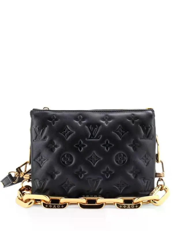 LOUIS VUITTON Coussin Bag Monogram Embossed Lambskin Bb Crossbody Bag