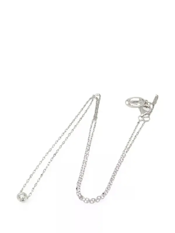 Cartier 2010s Damour Diamond Necklace - Silver