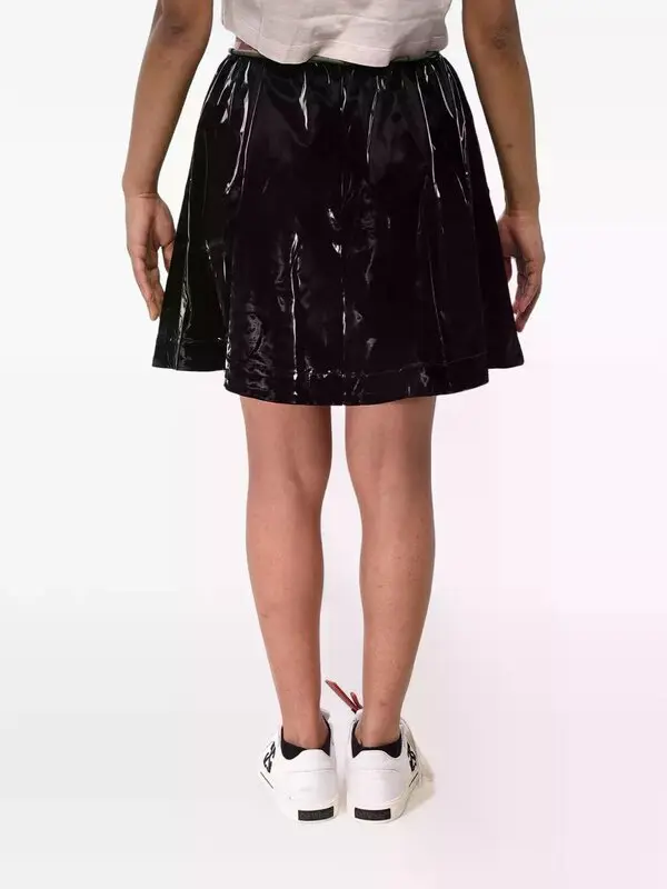 Off-White Wide Leg Nylon Shorts With Logo Elastic Waistband