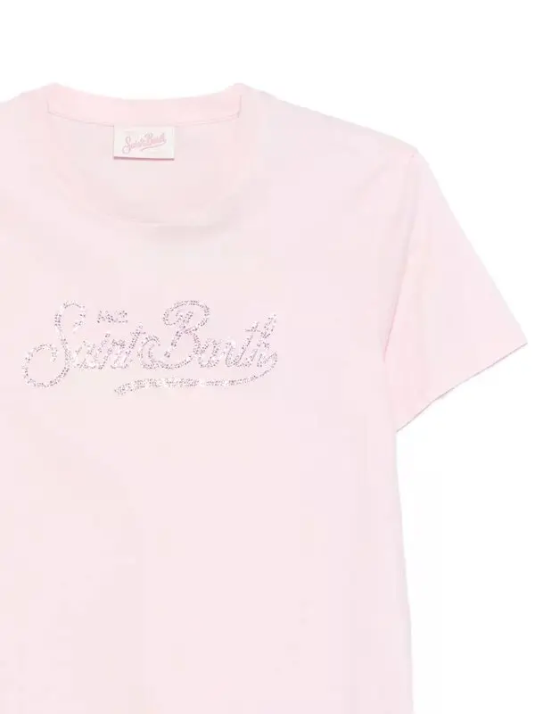 MC2 SAINT BARTH Rhinestone-logo T-shirt