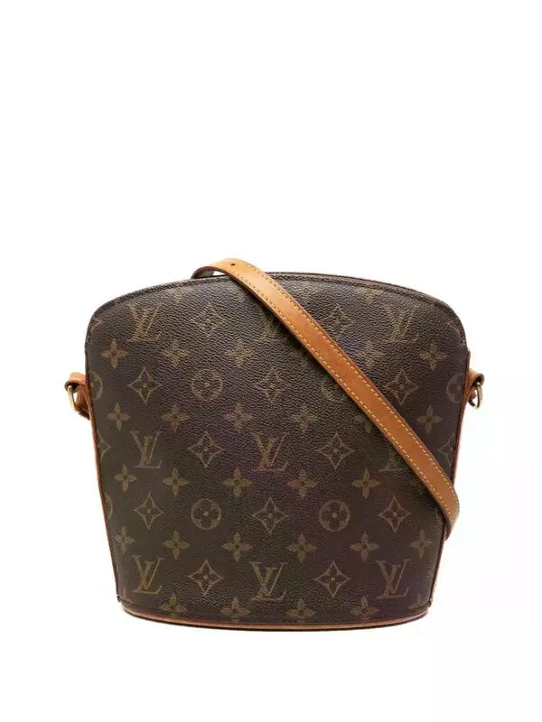 LOUIS VUITTON 2003 Monogram Drouot Crossbody Bag - Brown
