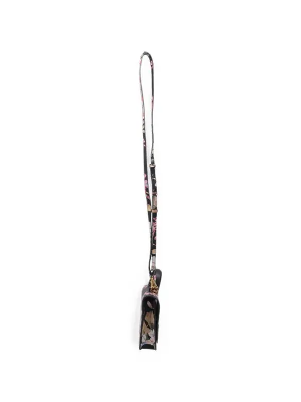 FERRAGAMO Giardino Floral Print Leather Handbag